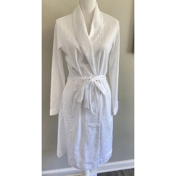 Hanro | Intimates & Sleepwear | Nwt Hanro Bathrobe Robe White Cotton ...